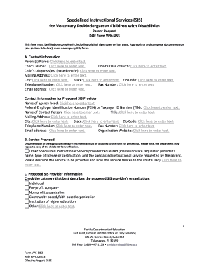 Fillable Online DOE Form VPK-SIS3.docx Fax Email Print - pdfFiller