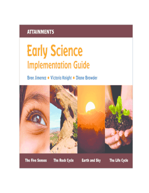 Fillable Online Early Science Implementation Guide Sample. Early ...