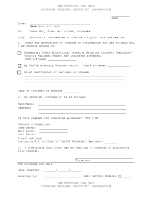 Fillable Online FOIA Request - Commander, Navy Installations Command ...