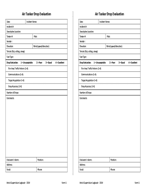 Fillable Online Airtanker Drop Evaluation. Airtanker Drop Evaluation ...