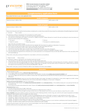 Fillable Online Complementary application form - NTUC Income Fax Email ...