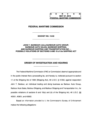 Fillable Online FEDERAL MARITIME COMMISSION - fmc.gov Fax Email Print ...