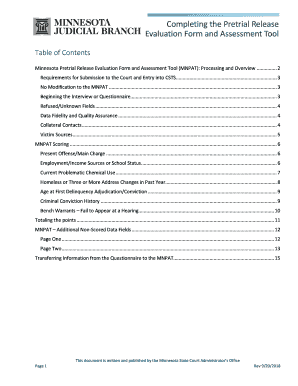 Fillable Online Completing the Pretrial Release Evaluation Form and ...
