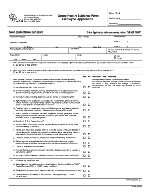 Fillable Online RWAM Health Evidence Form Fax Email Print - pdfFiller