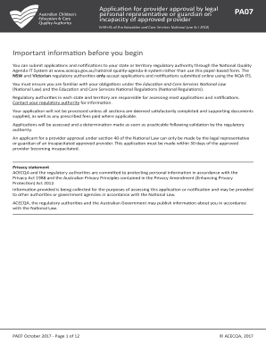 Fillable Online Qualification requirements ACECQA Fax Email Print ...