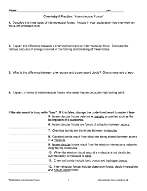 Describe The Three Types Of Intermolecular Forces Include In Your ...