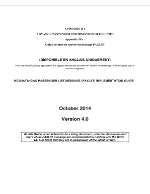 Fillable Online ADVANCE PASSENGER INFORMATION GUIDELINES Fax Email ...