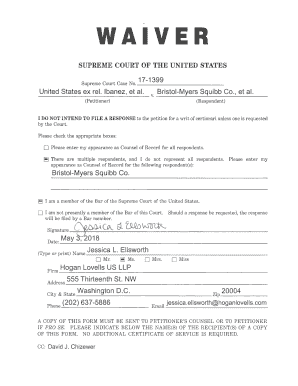 Fillable Online WAIVER Please check the appropriate boxes: Please enter ...