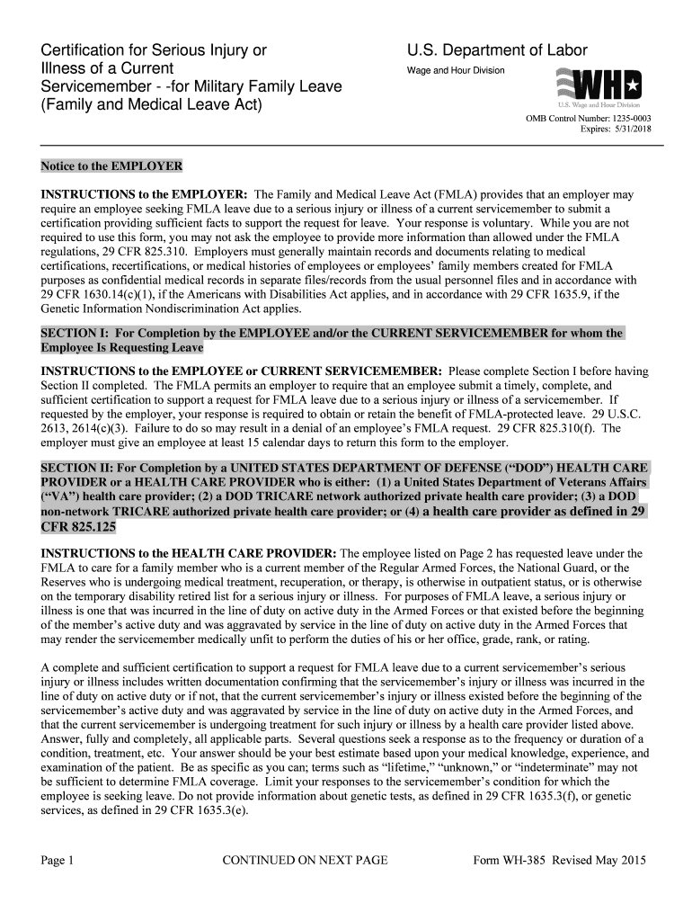 Fillable Online Certification for Serious Injury or U.S. Department of ...