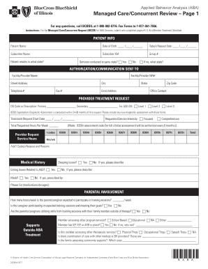 Fillable Online Additional Information Form Applied Behavior Analysis ...