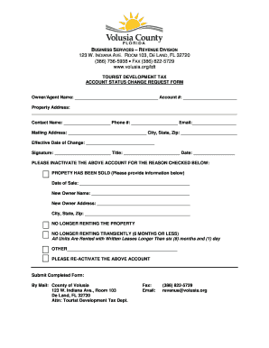 Fillable Online Account Status Change Request Form.doc Fax Email Print ...