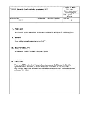 Fillable Online IP Ethics Confidentiality Agreement RFP-RFQ Fax Email Print - pdfFiller