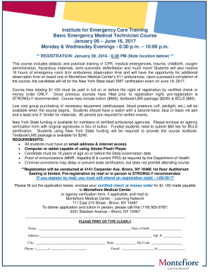 Fillable Online Institute for Emergency Care Training Basic Emergency ...