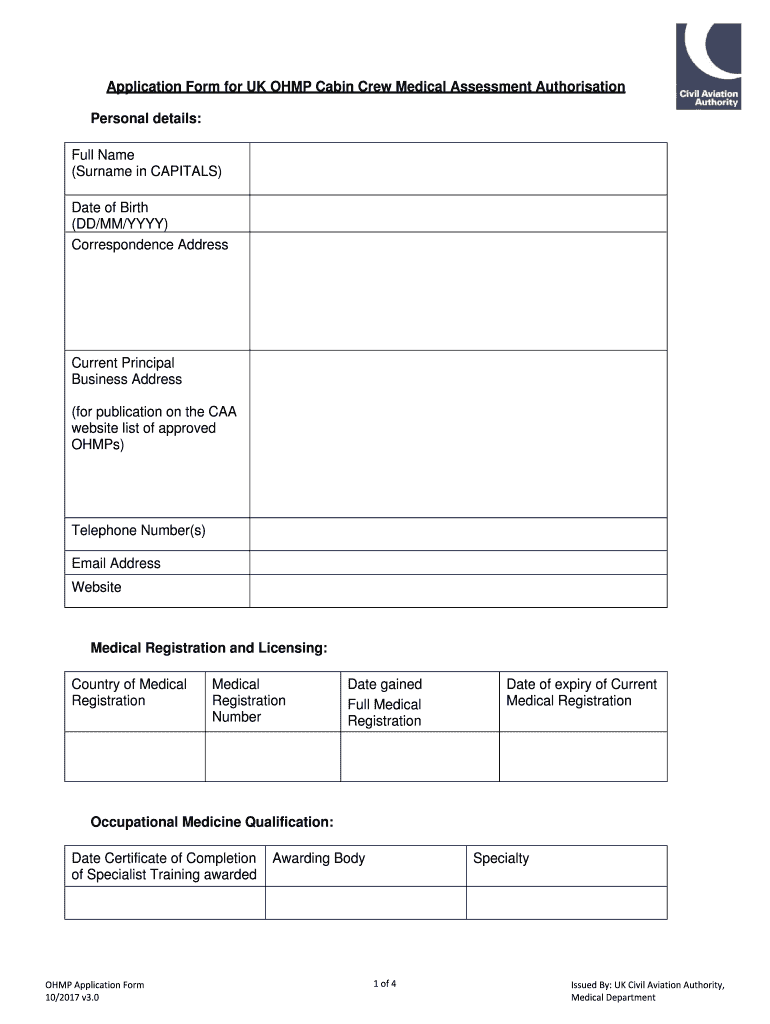 Fillable Online OHMP Application Form Fax Email Print - pdfFiller