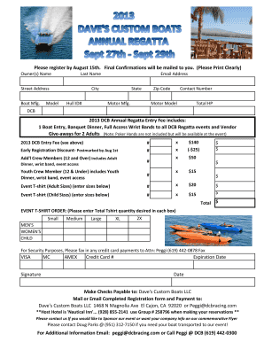 Fillable Online Please register by August 15th Fax Email Print - pdfFiller
