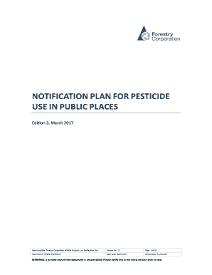 Fillable Online Notification plan for pesticide use in public places ...