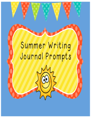 Fillable Online Summer Writing Journal Prompts Fax Email Print - pdfFiller