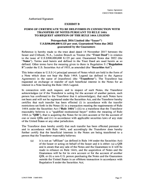 Fillable Online EXHIBIT B FORM OF CERTIFICATE TO BE DELIVERED IN ...