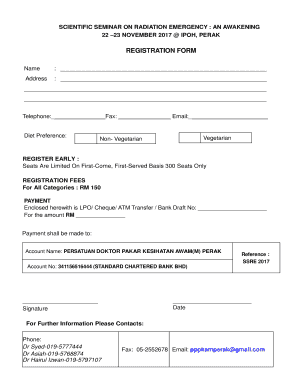 Fillable Online REGISTRATION FORM - jknperak.moh.gov.my Fax Email Print ...