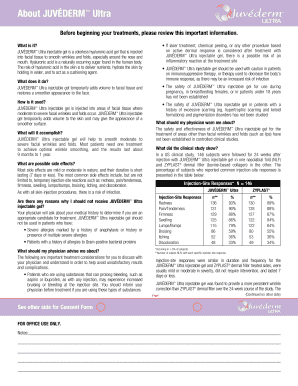 Fillable Online Juvederm Ultra Plus Consent Form - West Valley ...