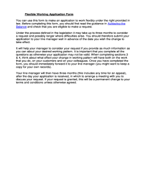 Fillable Online Flexible Working Application Form - cwu.org Fax Email ...