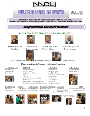 Fillable Online Congratulations New Board Members - nacli Fax Email ...