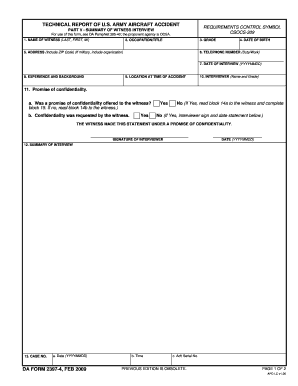 Fillable Online armypubs army TECHNICAL REPORT OF US ARMY AIRCRAFT ...