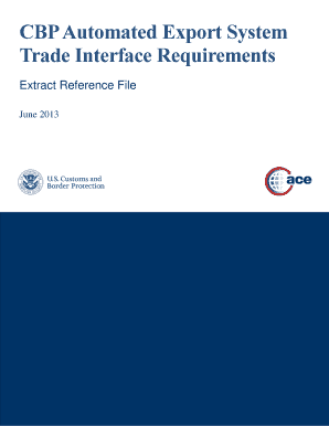 Fillable Online CBP Automated Export System Trade Interface ...