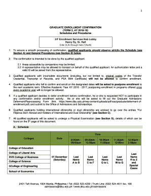 Fillable Online confirmation procedures - My DLSU Fax Email Print ...
