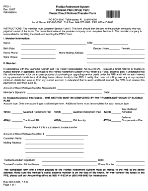 Fillable Online Pretax Direct Rollover/Transfer Form Fax Email Print ...