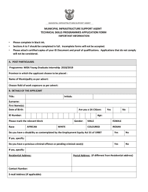 Fillable Online PROGRAMME APPLICATION FORM - CoGTA Fax Email Print - pdfFiller