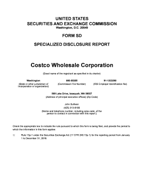 Fillable Online 2016 Form SD - Costco Fax Email Print - pdfFiller