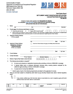 Fillable Online what abouthttp://www.dpor.virginia.gov ... Fax Email ...