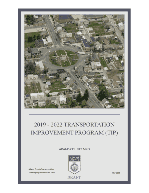 Fillable Online 2019 - 2022 transportation improvement program (tip) - Adams County Fax Email ...