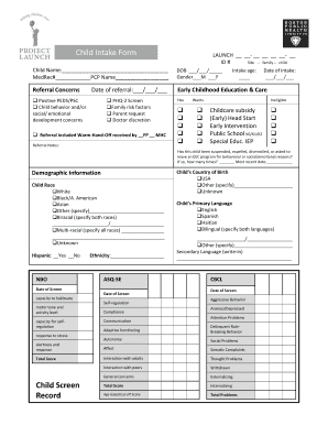Fillable Online a sample intake form Fax Email Print - pdfFiller