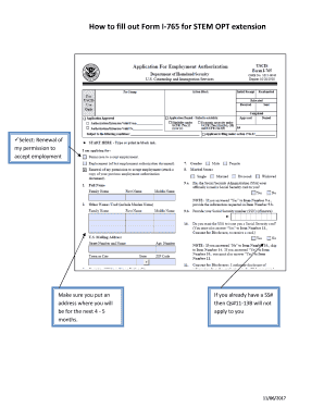 Fillable Online How to fill out Form I-765 for STEM OPT extension ...