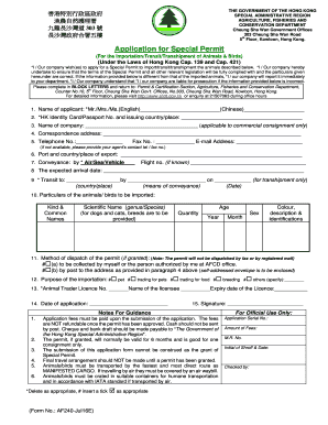 Fillable Online Application for Special Permit - Fax Email Print ...