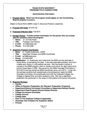 Fillable Online gato-docs its txstate TEXAS STATE UNIVERSITY PROGRAM ...