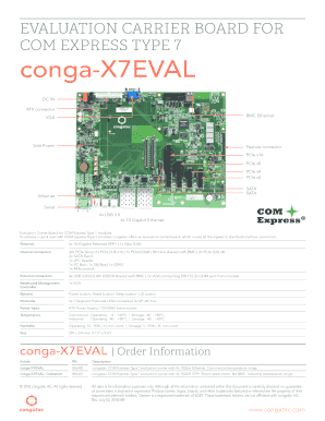 Fillable Online conga-X7EVAL - Congatec Fax Email Print - pdfFiller