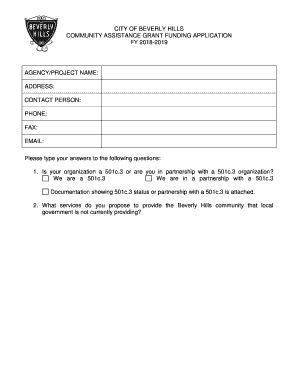 Fillable Online Community Assistance Proposal Form. Community ...