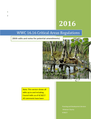 Fillable Online WWC 16.16 Critical Areas Regulations Fax Email Print ...