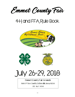 Fillable Online a copy of the 2018 Emmet County Fair Book - Iowa State ...