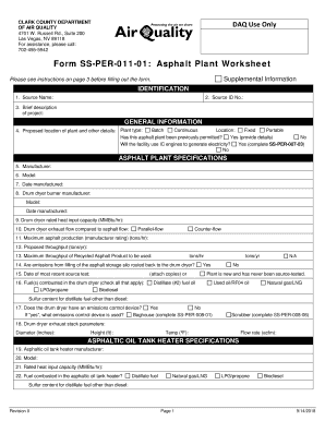 Fillable Online Form SS-PER-011-01: Asphalt Plant Worksheet Fax Email ...