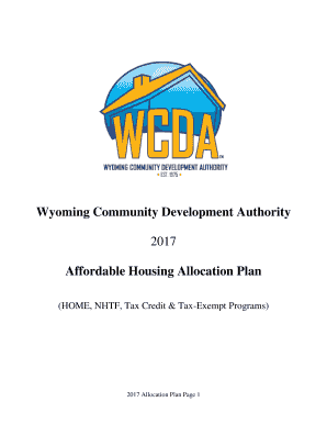 Fillable Online Affordable Housing Allocation Plan Fax Email Print ...