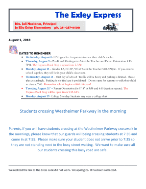 Fillable Online The Exley Express - Katy ISD Fax Email Print - pdfFiller
