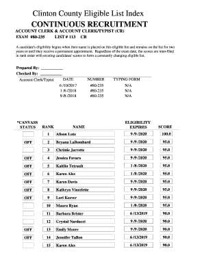 Fillable Online CSEA Contract - Clinton County Fax Email Print - pdfFiller