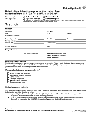 Fillable Online Medicare prior authorization form. Request ...
