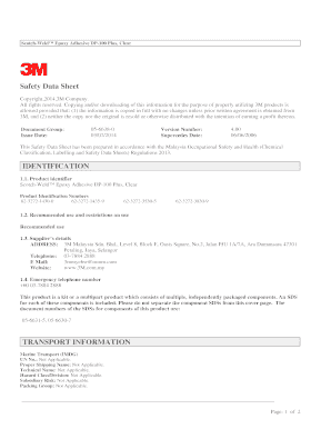 Fillable Online Safety Data Sheet IDENTIFICATION - multimedia.3m.com ...