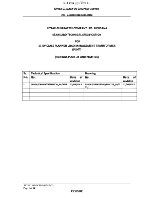 Fillable Online 11 KV CLASS PLANNED LOAD MANAGEMENT TRANSFORMER Fax Email Print - pdfFiller