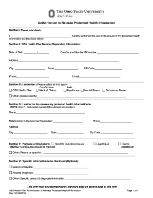 Fillable Online Forms and Downloads OSU Health Plan Fax Email Print ...